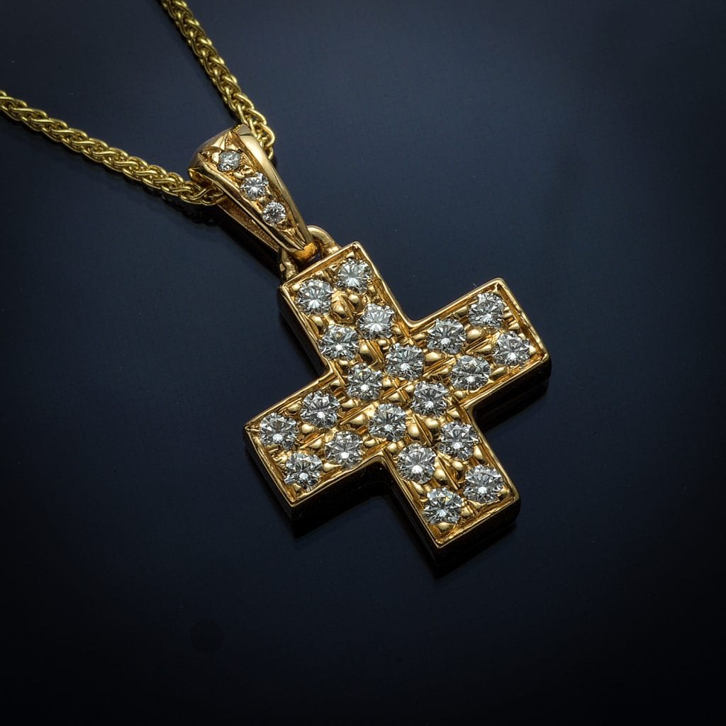 Contemporary Diamond Cross - John Marmo